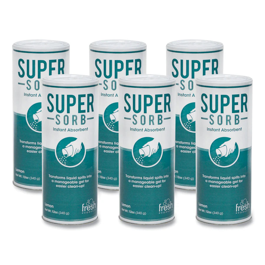 CASE/6: Fresh Products Super-Sorb Liquid Spill Absorbent, Powder, Lemo ...